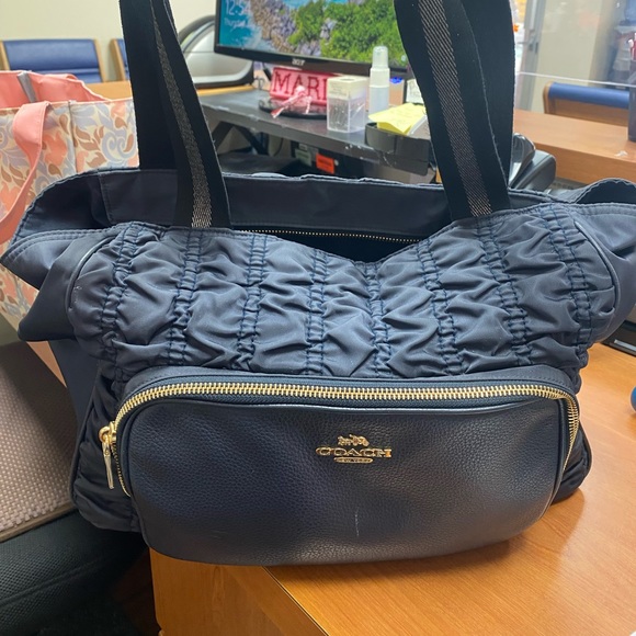 Coach | Bags | Coach Tote Bag Navy Blue | Poshmark